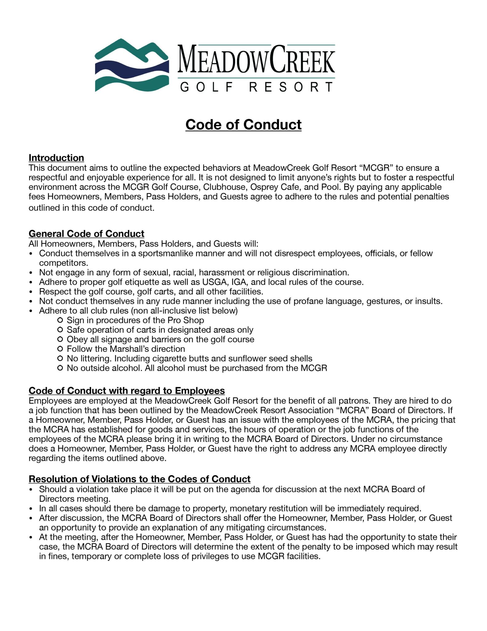 Overview – MeadowCreek Golf Resort